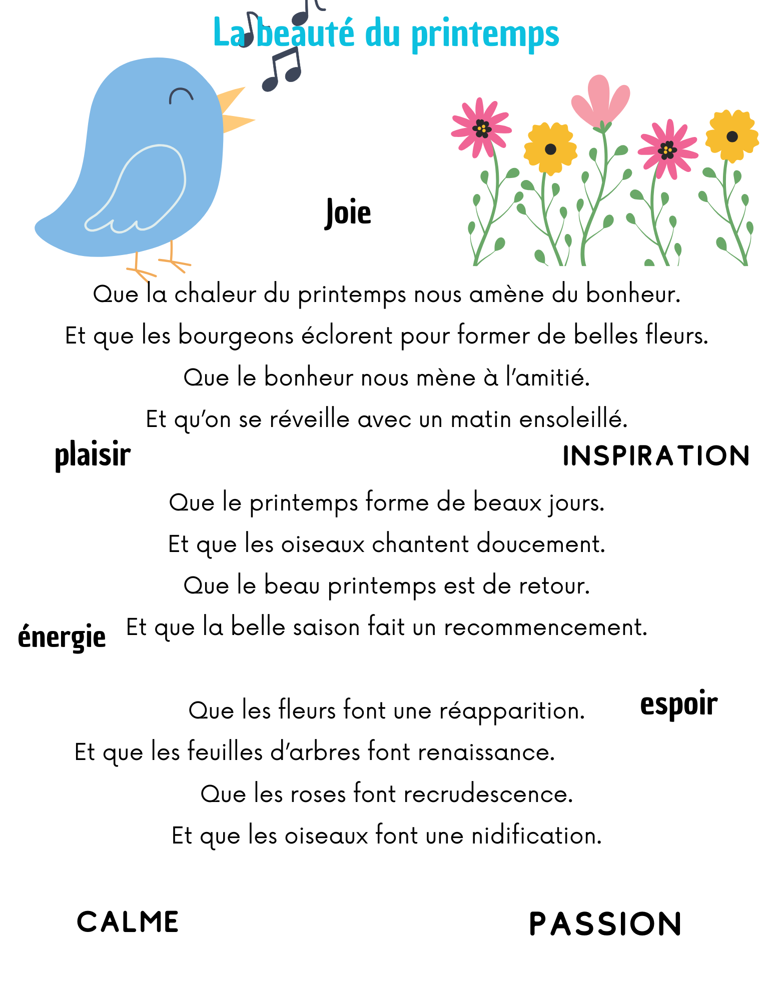 École primaire Saint-Rémi - Poésie printanière